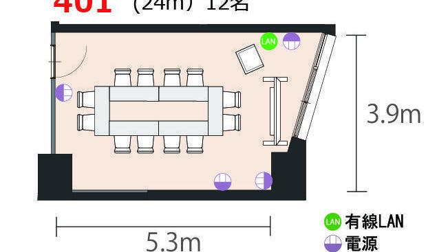 401号室【渋谷駅徒歩30秒!ヒカリエ横のビル】最大12名着席可能! セミナー、会議、研修に!✨飲食持ち込みOK✨の写真7