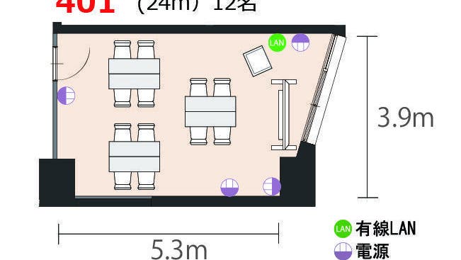 401号室【渋谷駅徒歩30秒!ヒカリエ横のビル】最大12名着席可能! セミナー、会議、研修に!✨飲食持ち込みOK✨の写真5