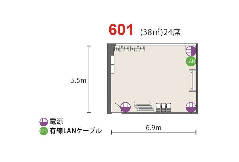 601号室【新大阪駅徒歩3分】✨2027年1月12日オープン✨最大24名着席可能！イベント・セミナー・研修に！飲食持ち込み可能！の写真3