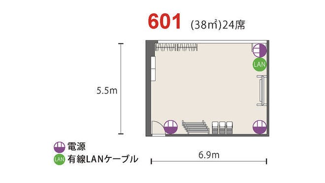 601号室【新大阪駅徒歩3分】✨2027年1月12日オープン✨最大24名着席可能!イベント・セミナー・研修に!飲食持ち込み可能!の写真3