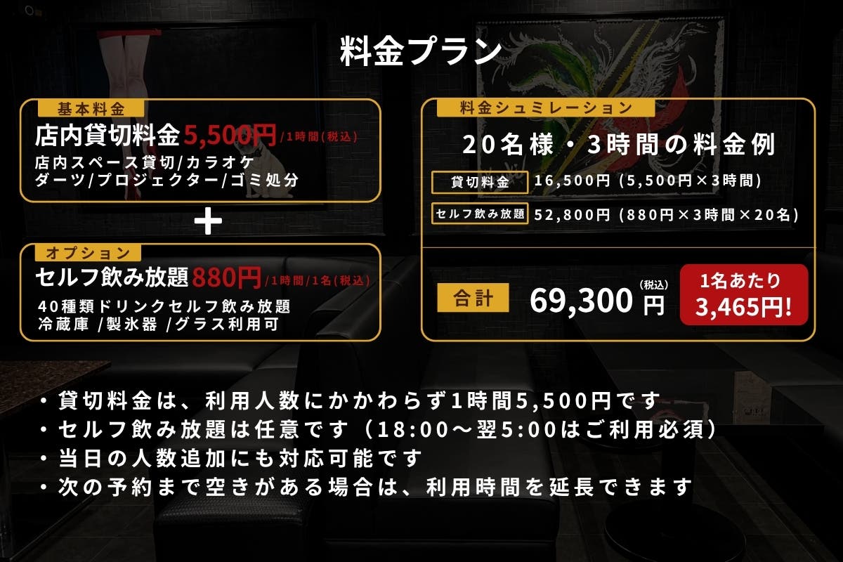 BAR完全貸切/セルフ飲み放題880円/カラオケ・ダーツ無料/結婚式２次会/誕生日会/Bar TK 心斎橋の写真18