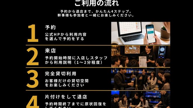 BAR完全貸切/セルフ飲み放題880円/カラオケ・ダーツ無料/結婚式2次会/誕生日会/Bar TK 心斎橋の写真20