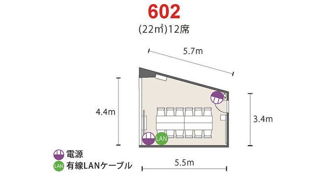 602号室【新大阪駅徒歩3分】✨2027年1月12日オープン✨最大12名着席可能!会議・面談・研修に!飲食持ち込み可能!の写真3