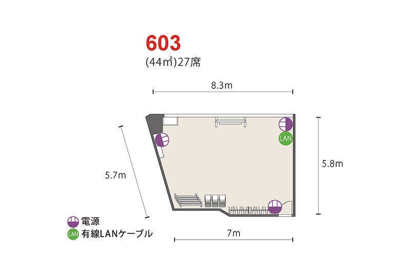 603号室【新大阪駅徒歩3分】✨2027年1月12日オープン✨最大27名着席可能！イベント・セミナー・研修に！飲食持ち込み可能！の写真3