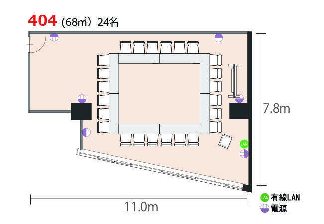 404号室【渋谷駅徒歩30秒！ヒカリエ横のビル】最大36名着席可能！ セミナー、会議、歓送迎会に！✨飲食持ち込みOK✨窓あり！！の写真7
