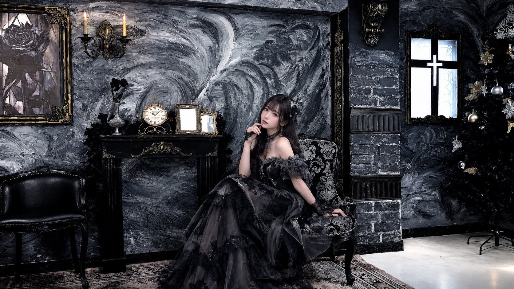 ハロウィン/東銀座徒歩1分/白ゴシック/黒ゴシック/フラワーガーデン/撮影スタジオの写真1