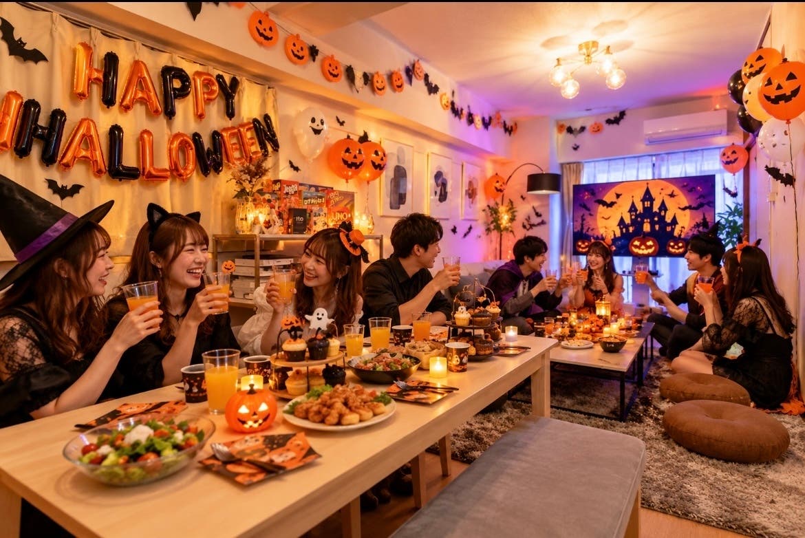 🎃伏見駅2分👻最大14名🎉ハロウィンパーティー🎃｜料理・たこパ🥘🐙｜Switch2🎮65型TV📺｜女子会🎀の写真2