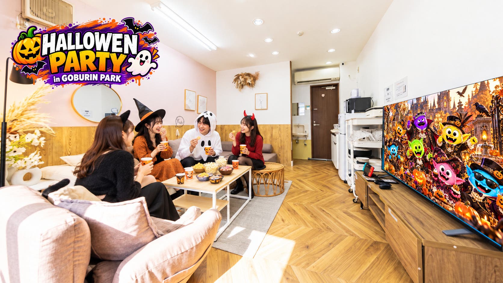 #ウエノGoburin【上野駅/台東区】最大20名🉐駅4分🥳忘年会/ハロウィン🎃女子会/推し活/撮影/24H/ケータリングの写真1