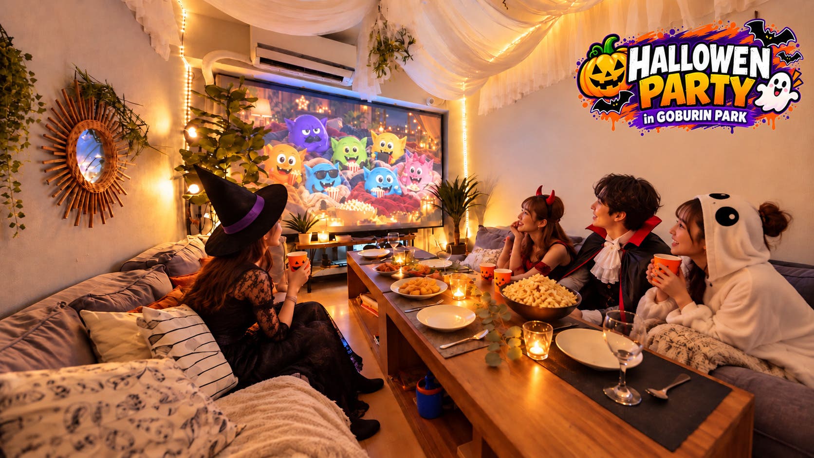 #ライオンGoburin403【新宿三丁目】最大15名🉐駅3分🥳忘年会・ハロウィン🎃女子会・推し活・タコパ・撮影・24Hの写真1