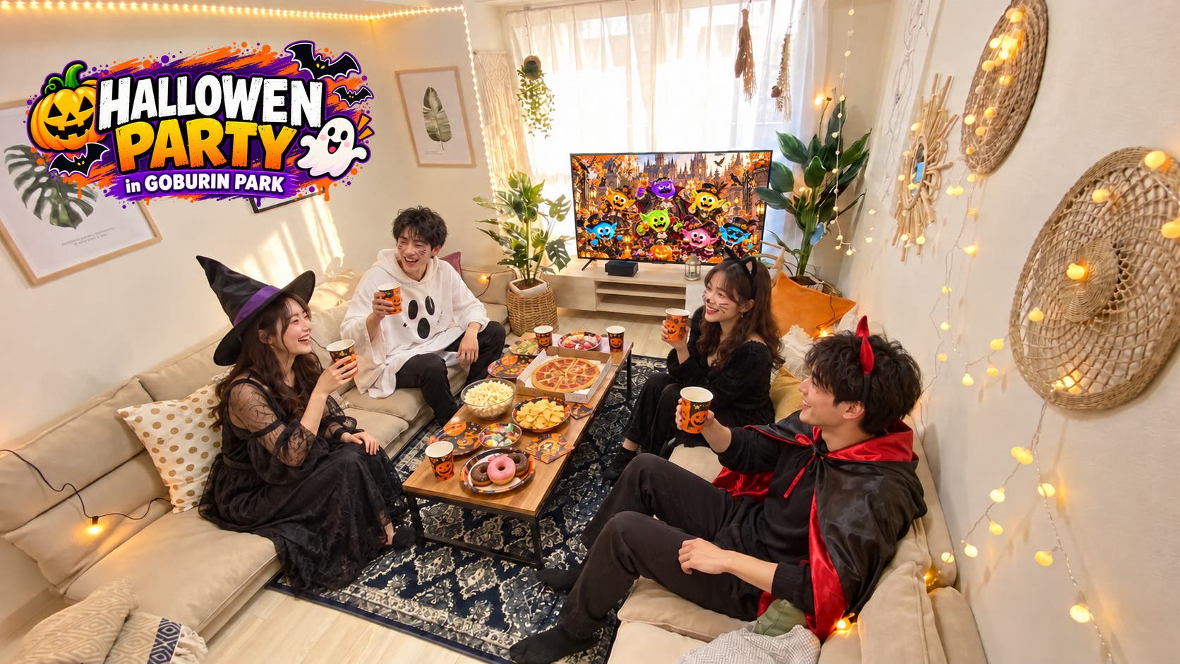 #ライオンGoburin611【新宿三丁目】最大15名🉐駅3分🥳忘年会・ハロウィン🎃女子会・推し活・タコパ・撮影・24Hの写真1