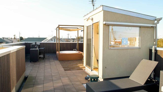 屋上で露天風呂やバーカウンターなどパーティーや撮影に!茨城県水戸市の写真1