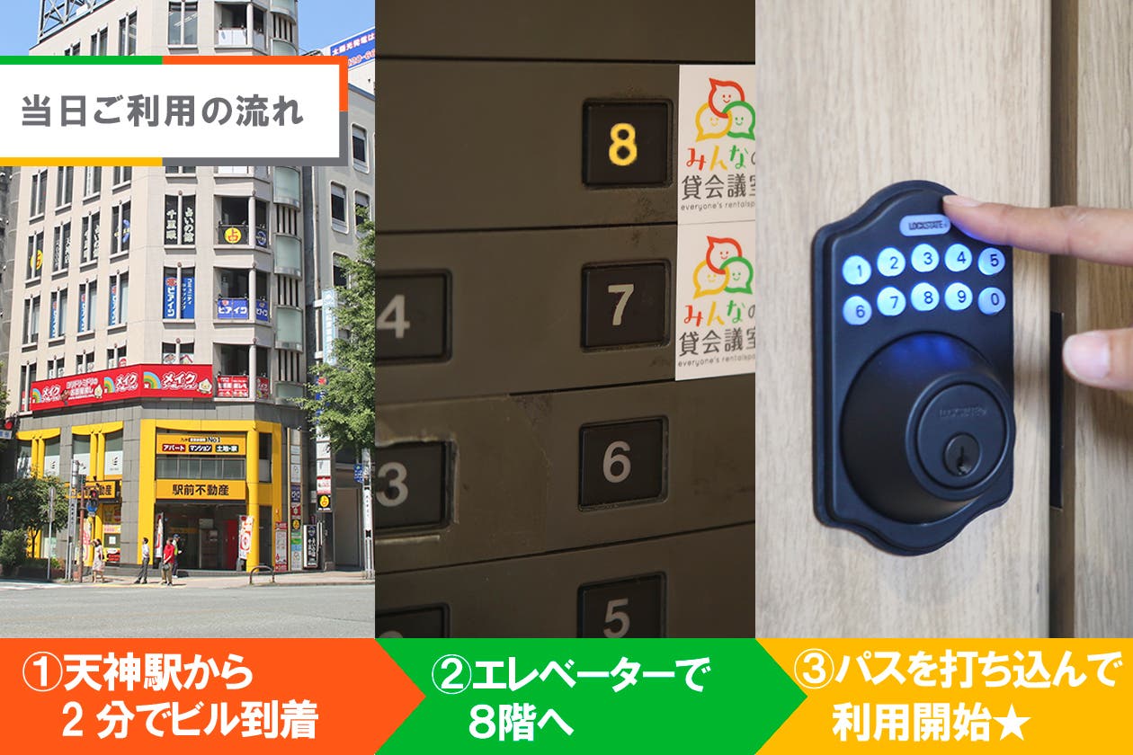 【天神駅徒歩2分】定員6名+予備椅子2名！プロジェクター含む備品・高速Wi-Fi無料！801会議室の写真13