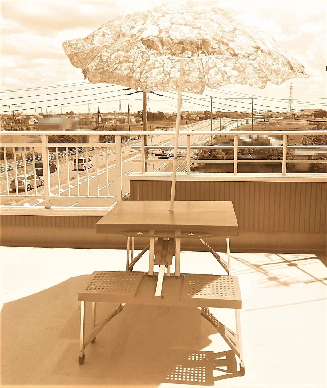 見晴らしよい屋上と低い出入り部屋の写真2