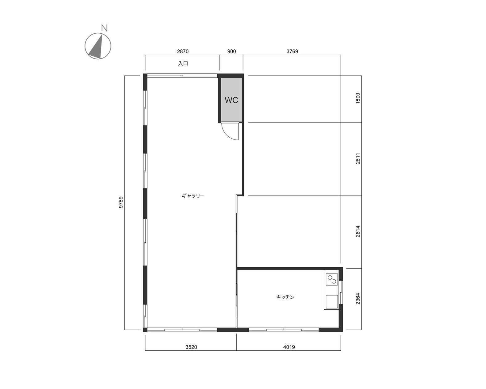キッチン、ピクチャーレール付き！展示会・女子会・パーティ等も可能な多目的スペース！の写真3