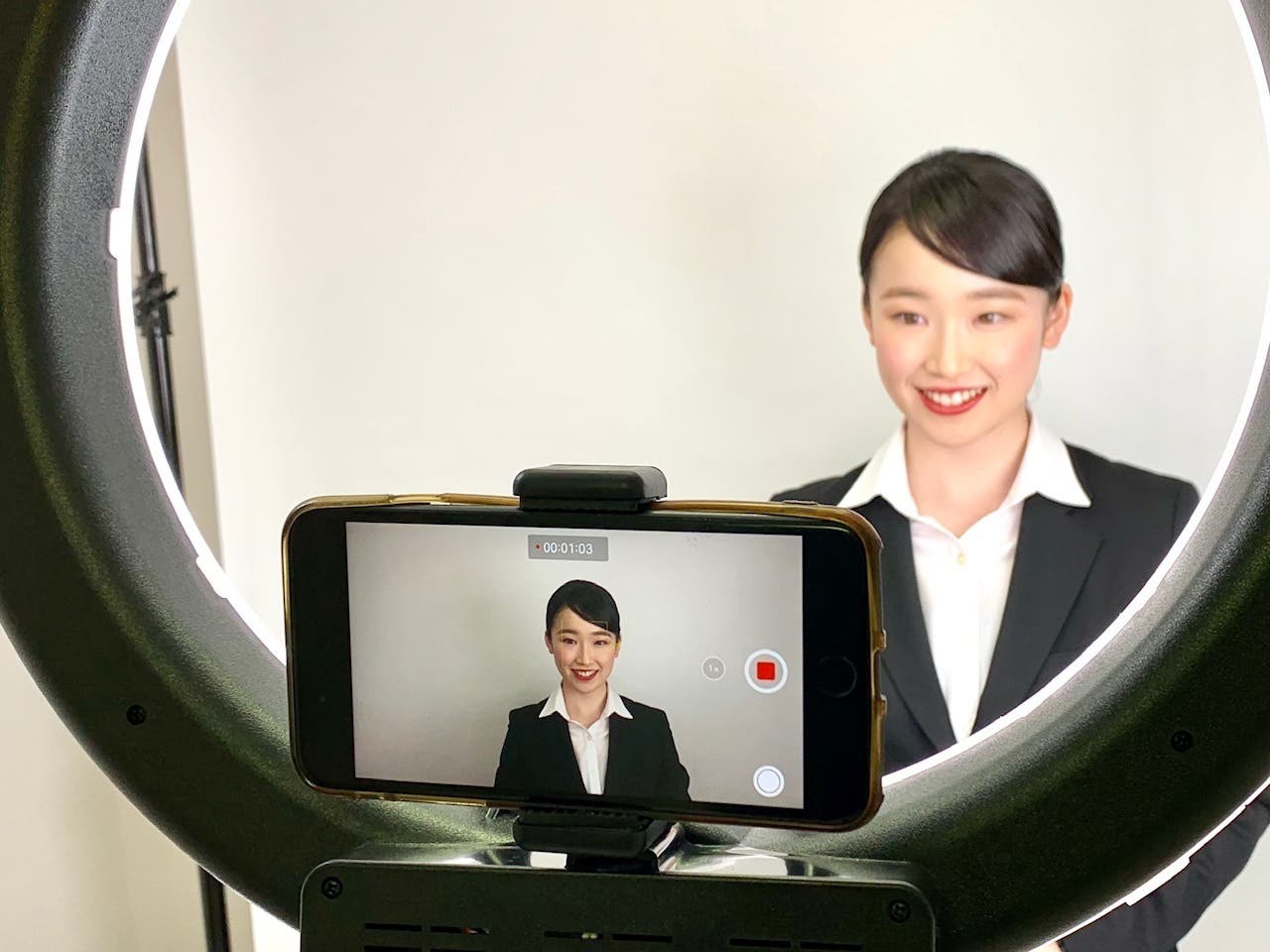 18 Inches/48cm 外部55W 5500K調光LEDリングライトの画像1