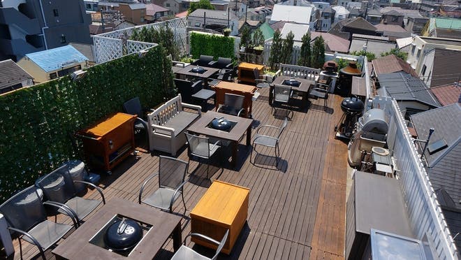 【BBQガーデン/C席】富士山が見渡せるビル最上階でアーバンバーベキュー:設備は全てセット!食材持ち込みだけでOKの写真2