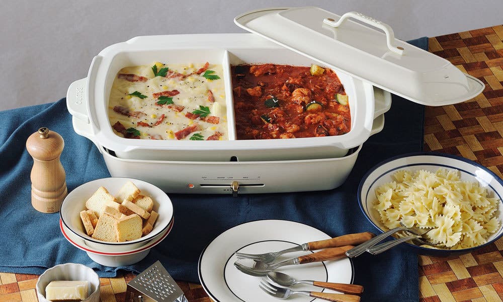 インドアBBQ＜BRUNO＞ ホットプレート用仕切り鍋の画像1