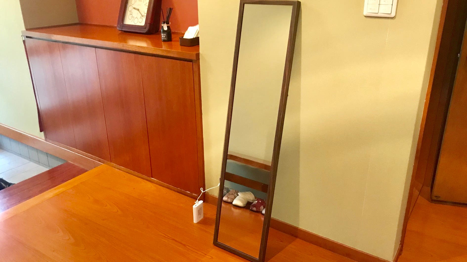 鏡 立てかけタイプ タテ120 ヨコ28センチの画像1