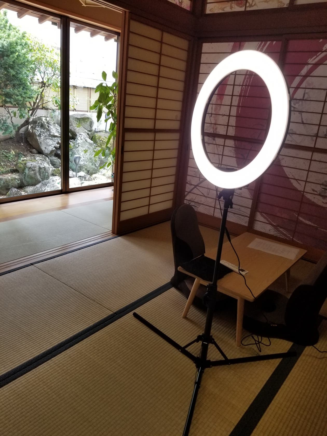 高さ調整可能リングライトの画像1