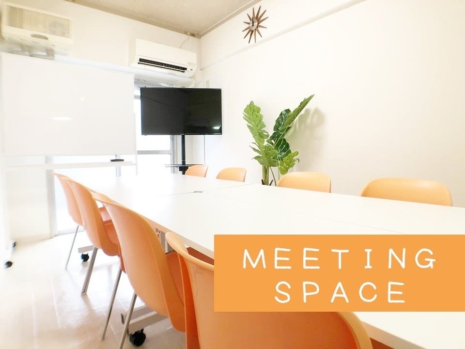 新大阪駅２分！フル装備なので手ぶらでＯＫ【無料】超高速光Wi-Fi＆大画面モニター＆ホワイトボード●８名●会議室ソレイユ新大阪の写真5