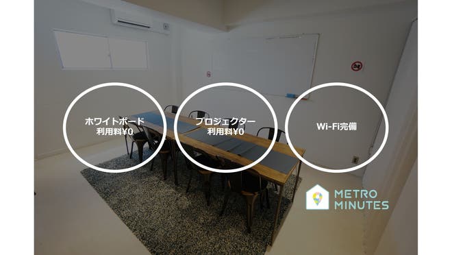 <ルーク会議室>Wi-Fi📶プロジェクター🎥ホワイトボード無料!会議/打ち合わせ/商談/リモートワークの写真2