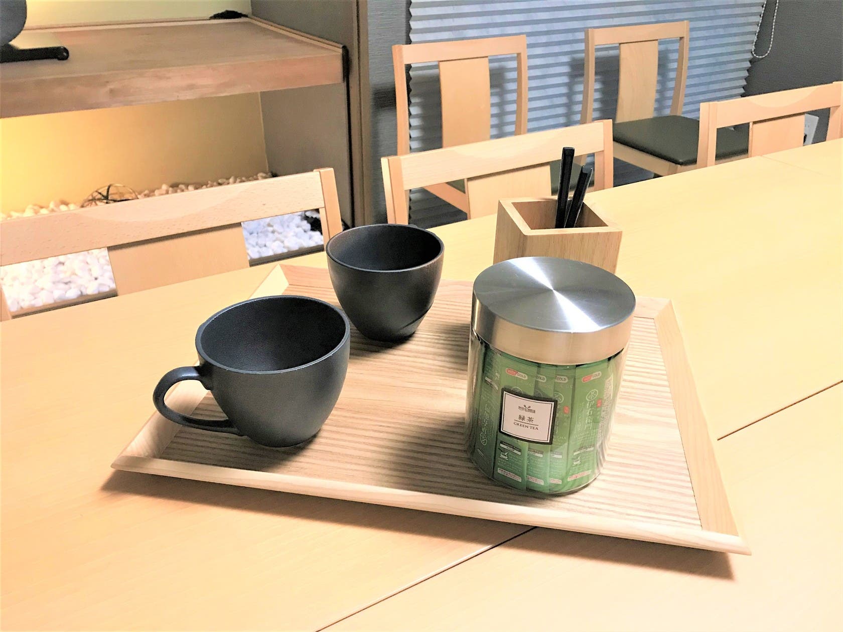 【清掃時除菌実施】四条駅/烏丸駅徒歩2分・光Wi-Fi・49インチモニタ・緑茶サービス！おしゃれな京風スペース！の写真18