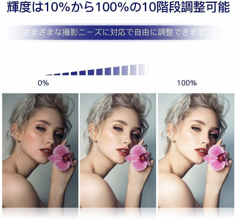 【撮影用LED照明セット】 240LEDビデオライト照明キット 78.74インチ/2M三脚 色温度3200/5600K 1200ルーメンの画像2