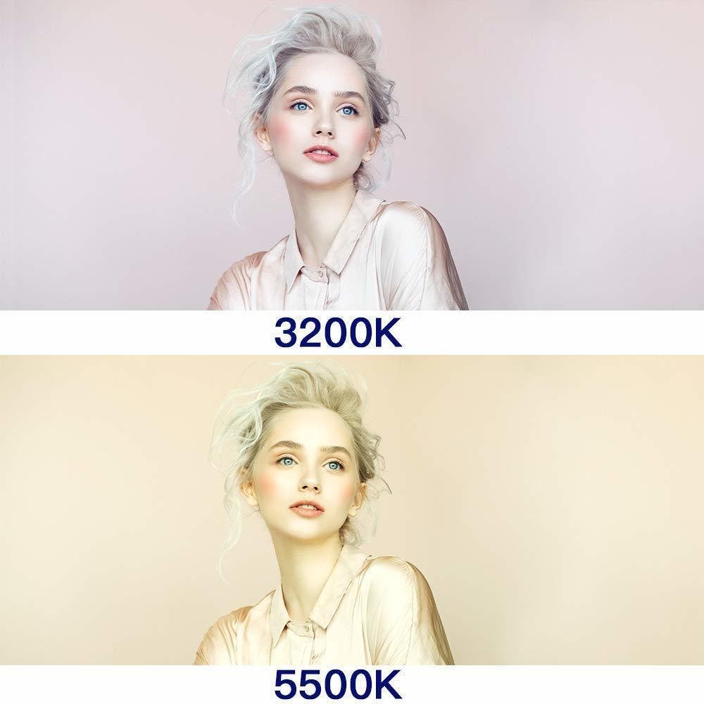 【撮影用LED照明セット】 240LEDビデオライト照明キット 78.74インチ/2M三脚 色温度3200/5600K 1200ルーメンの画像3