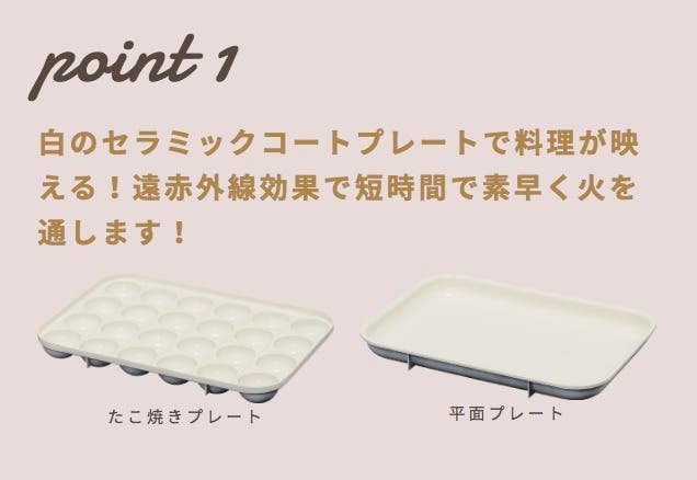 ⑨🐙たこ焼き機/ホットプレート付きの画像2