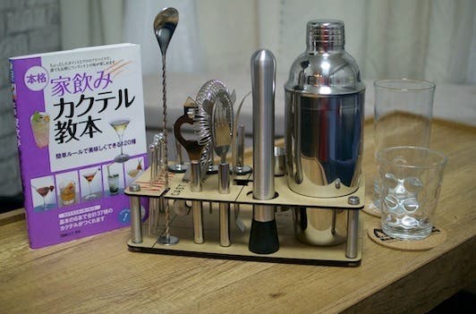 家飲みカクテルシェーカー１８点入門セット（カクテル入門本付き）の画像1