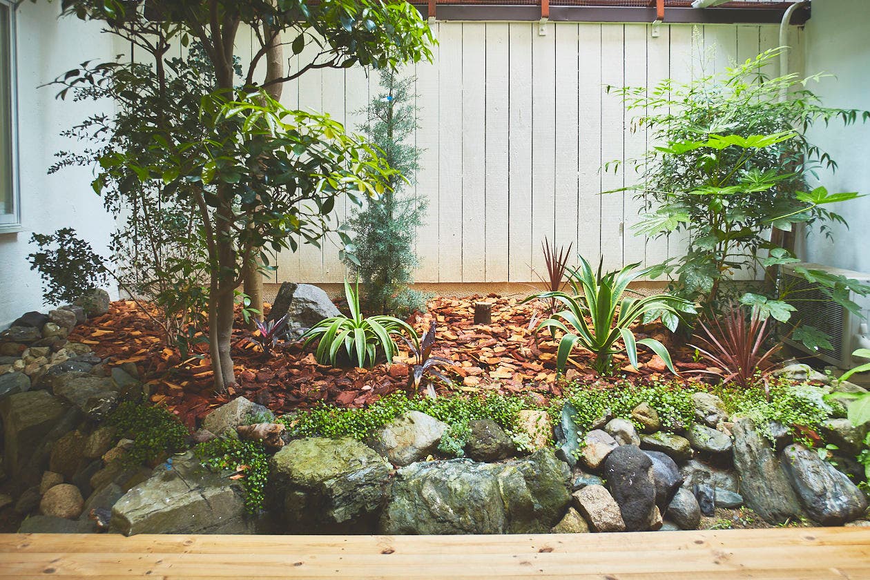 大阪市内では数少ない緑豊かな庭付きの自然光スタジオです。メイクルームも完備！の写真18