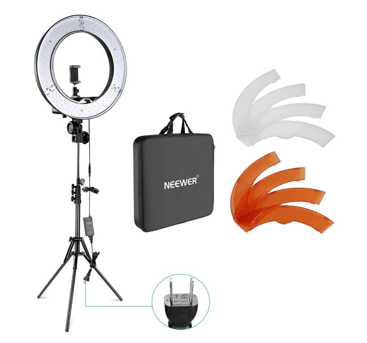 18インチ/48cm外部55W 5500K調光LEDリングライトの画像1