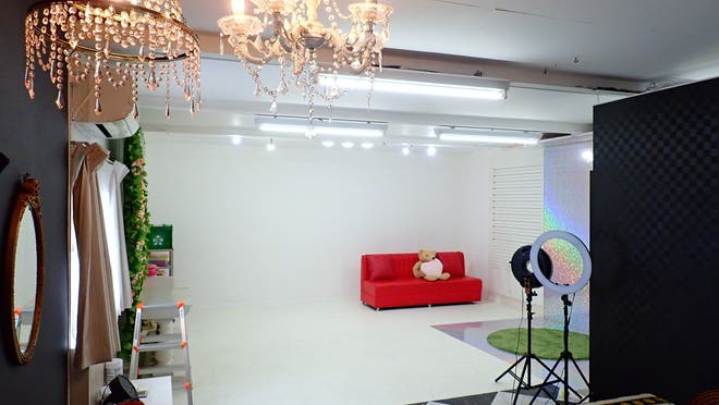 空調設備あり、着替え室あり、撮影ブースは6パターン以上!の写真3