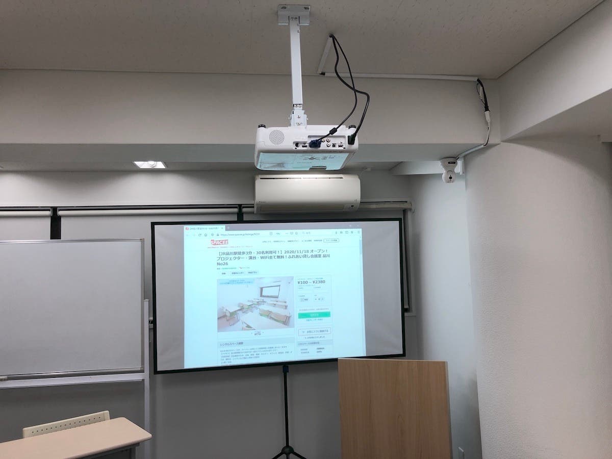 【品川駅徒歩3分！30名】プロジェクター・ホワイトボード・演台・WiFi全て無料！土足OK！ふれあい貸し会議室 品川No26の写真26