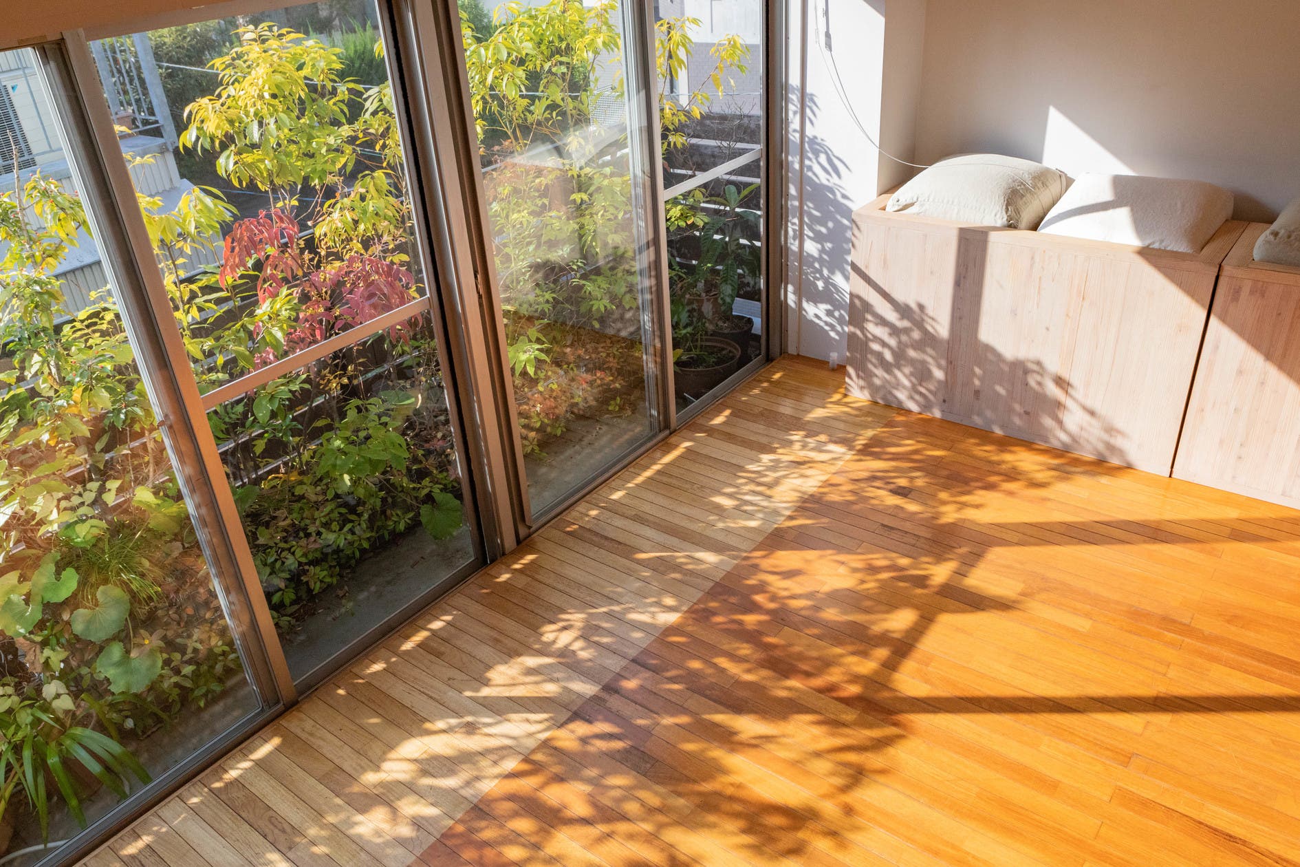 【駅徒歩5分、撮影・収録に】窓からの木漏れ日、大きな本棚が好評。フローリング、大きな窓は開放感があり、風通し抜群。の写真6