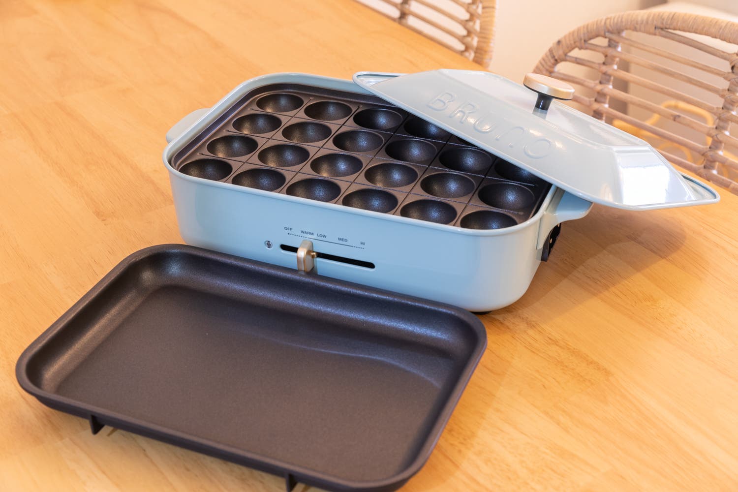 【パーティ調理器具】BRUNOホットプレートセット（たこ焼きプレート/ホットプレート）の画像1