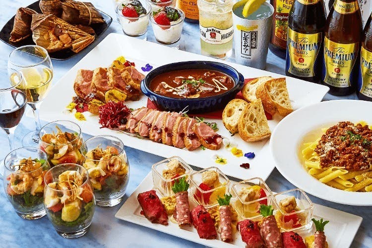 【お食事】大皿シェアスタイル 2時間飲み放題付の画像1