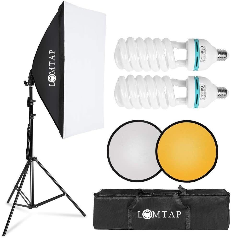 ソフトボックス＆リフレクター （写真撮影照明キット150W 50×70cm　色温度 5500K）の画像1