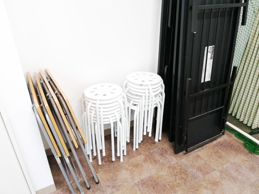 長テーブル＆パイプ椅子の画像1