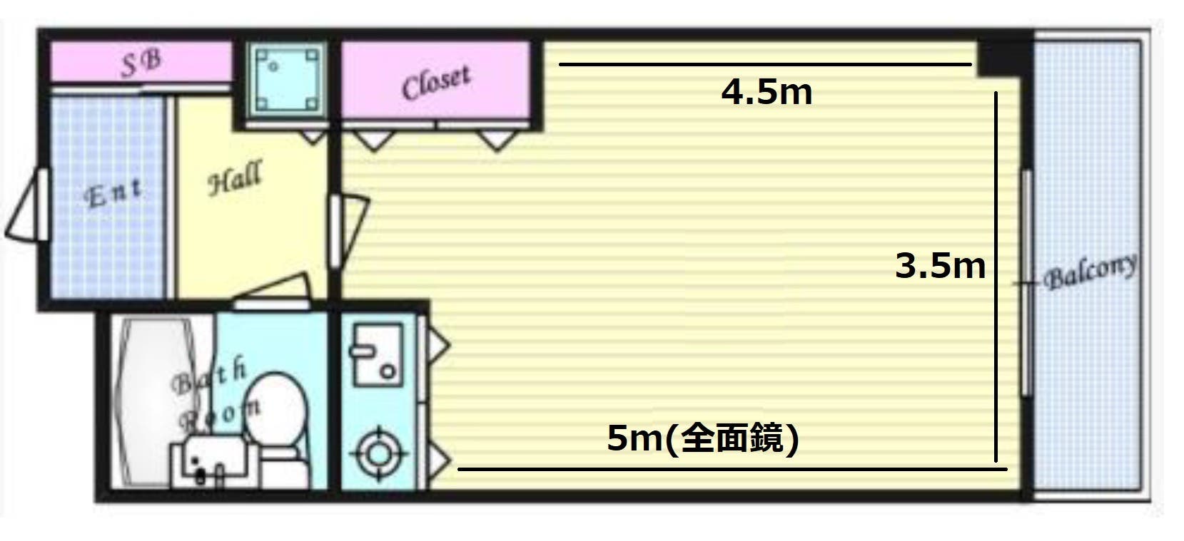 【梅田ドンキホーテ徒歩3分】24時間営業！梅田地域最安値当日予約可能の個室レンタルフットネスジム！全面鏡張！ヨガやパーソナル可能の写真9