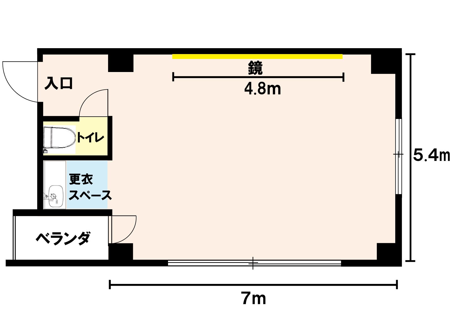 【駅近徒歩3分】ヨガ・軽いダンス・作業ができるリノベした綺麗なスタジオ♪の写真13