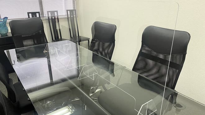 アクリルバーテーション設置、wifi無料、高級感あり!商談、契約、面接、会議に最適!の写真5