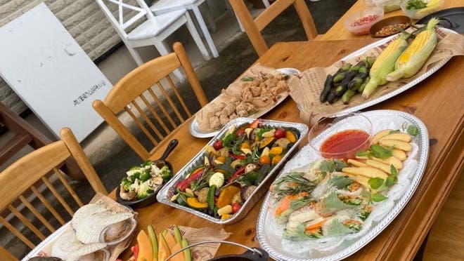 バーベキューも出来る静かな庭の写真2