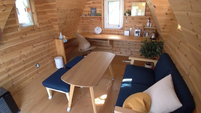 ログハウス風の木製小屋。デスクワークに、休憩に、趣味に、ちょこっと田舎でご自由にお寛ぎください。の写真3