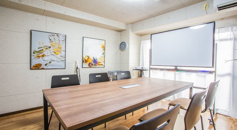 【天王寺駅3分！10名】綺麗な室内！WiFi・プロジェクター・ホワイトボード全て無料！ふれあい貸し会議室 天王寺D-402