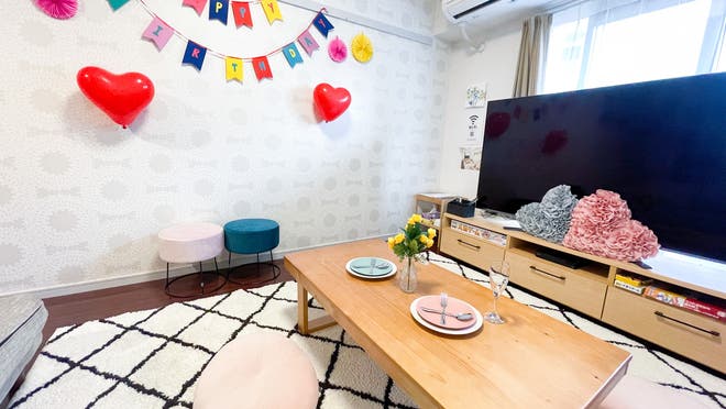 🎄Xmasツリー設置🎄矢場町2分🌸最大15名⭐️大型65インチ📺ミラーリング対応📱/料理会🍽️各種パーティー向け🎊の写真3