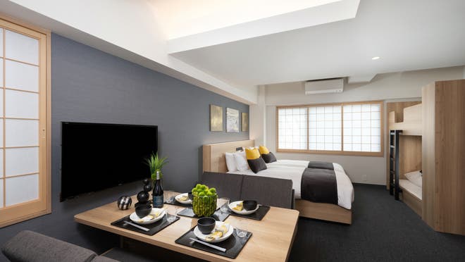 💕★清掃不要、管理費無し★シングルベッド2台+二段ベッド💕キッチン付き、調理道具完備!🍳女子会/調理会/飲み会/デートの写真1