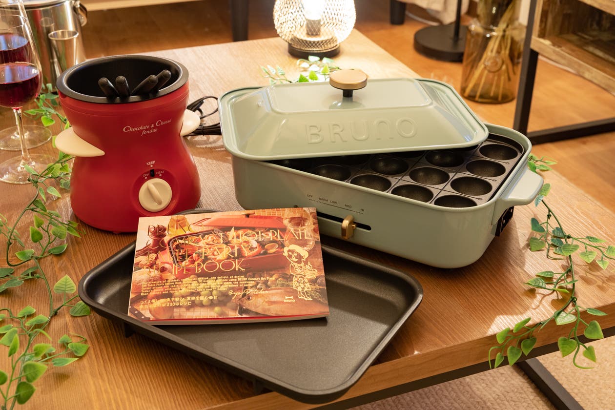 【パーティ調理器具】BRUNOホットプレートセット（たこ焼きプレート/ホットプレート）の画像1