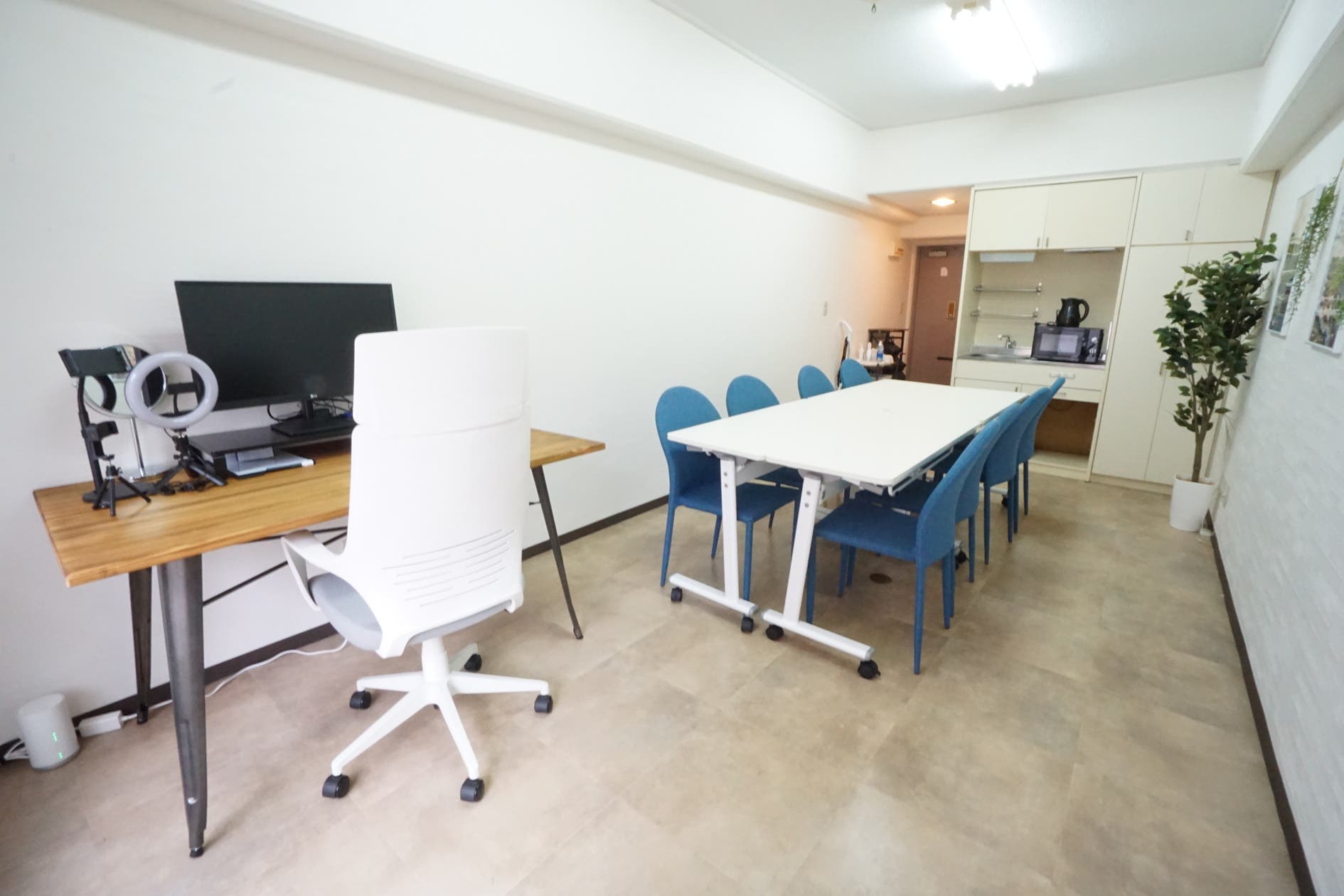 ⭐️光回線導入！⭐️＜北浜ワークスペース＞完全個室✨モニター/有線＋Wi-Fi/ホワイトボード/テレワーク/会議/商談/作業場所の写真7