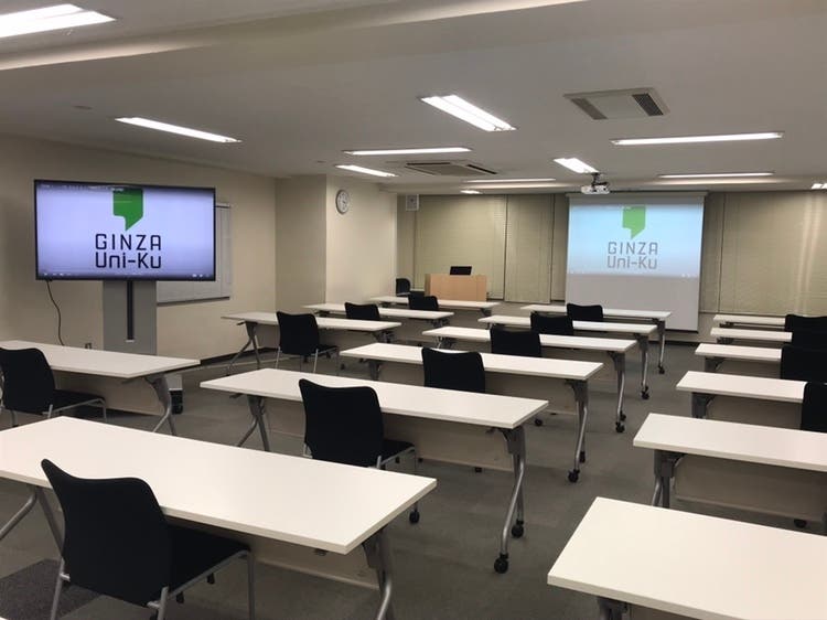 【東銀座駅1分・銀座駅5分】最大収容人数87名の会議室✨｜プロジェクター完備✨研修・面接・商談・勉強会に｜G301の写真4